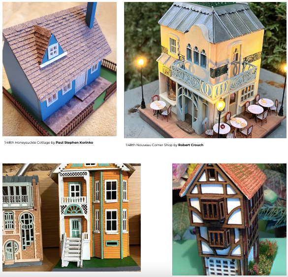 SCALE BUILDINGS DIY 1:48 1:144 1:100 1:72 miniature kit model maker